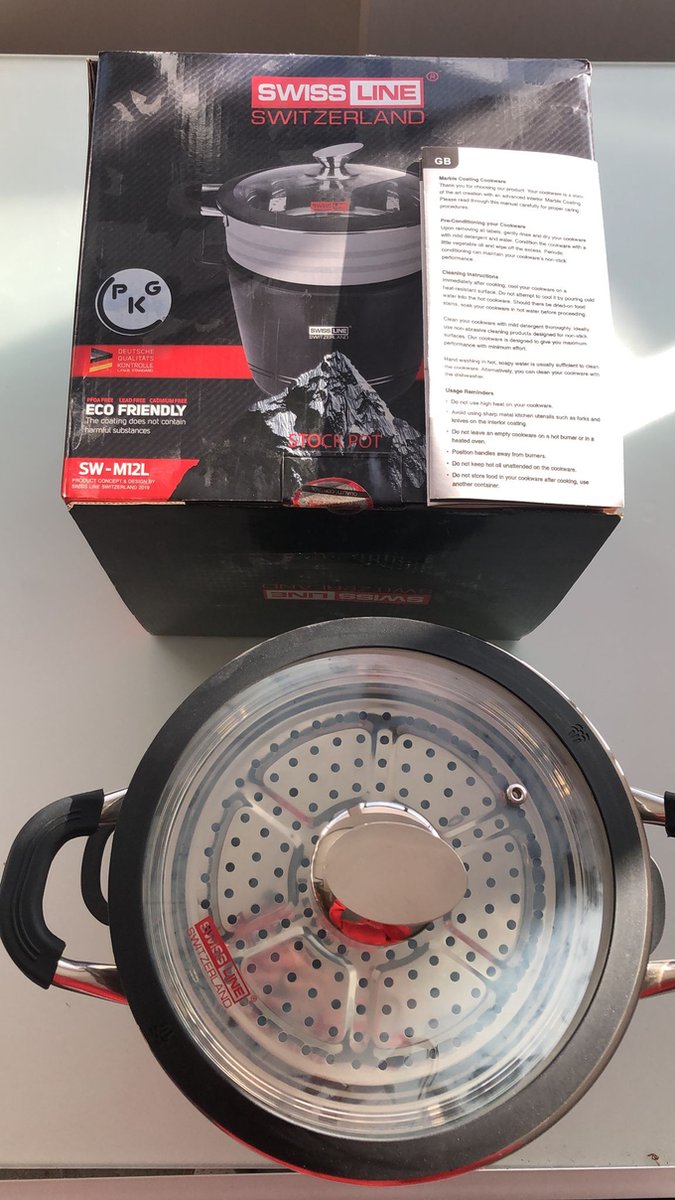 Zwarte stoompot - stoompotten - 3 delig - pannen - CPKG - 10 Liter ...