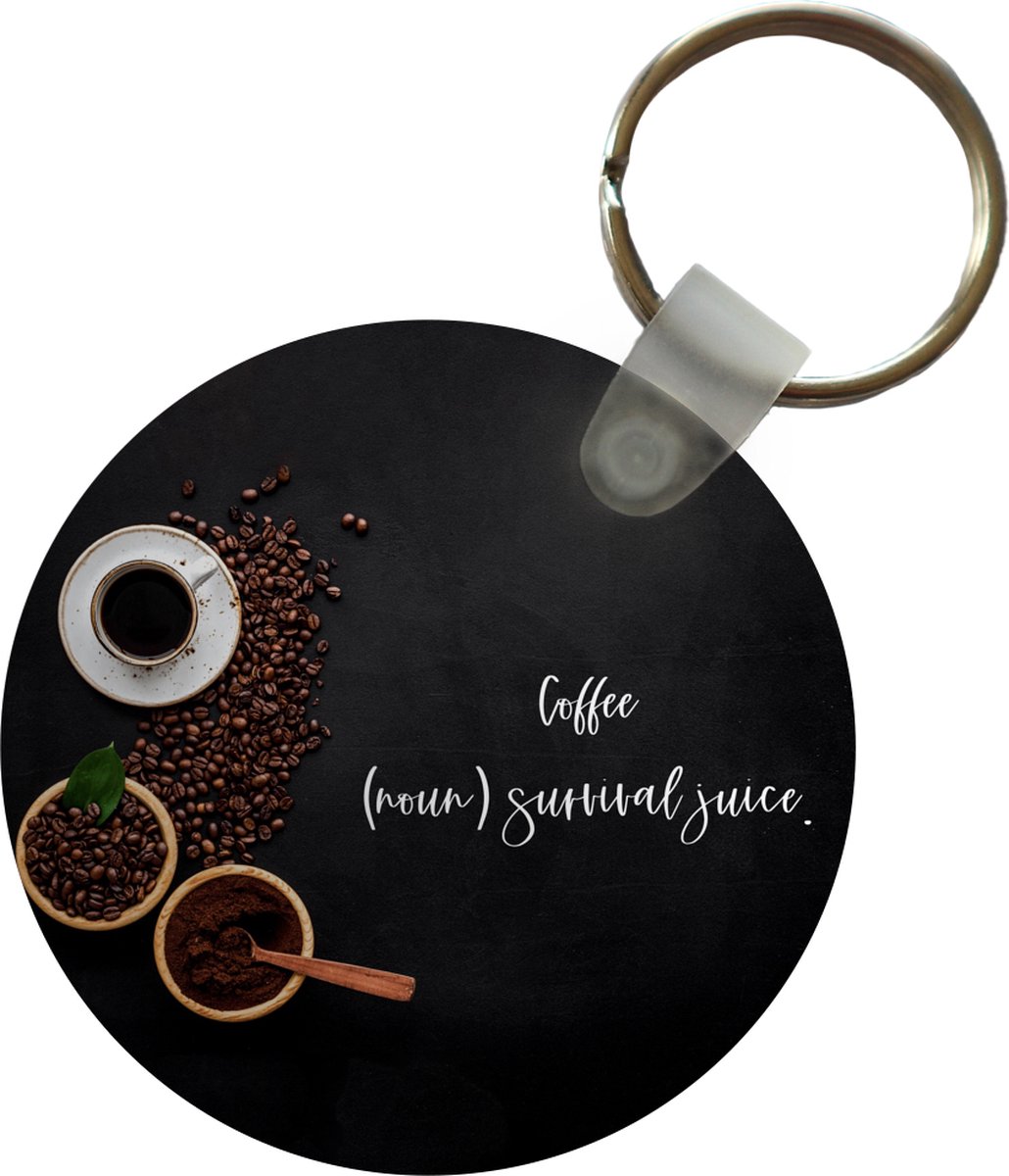 Sleutelhanger - Quotes - Spreuken - Coffee (noun) survival juice ...