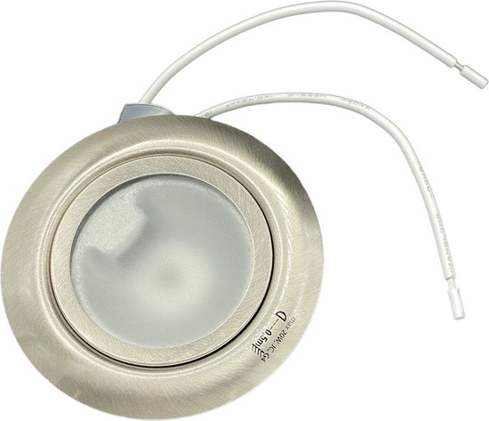 inbouw Meubelspot Halogeen 12V G4 - 10W - Geschuurd Chroom Gat 60MM Matglas | bol.com