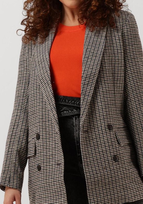 MSCH Copenhagen Mschflorencia Blazer Chk Blazers Dames - Bruin - Maat S/M | bol.com