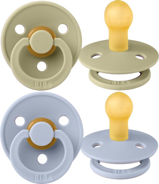 BiBS - Colour Pacifier - Maat 1 - Fopspeen - 2 stuks - Khaki / Dusty ...