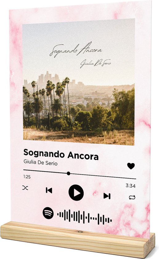 Songr Spotify Plaat - Sognando Ancora - Giulia De Serio - 20x30 - Roze ...