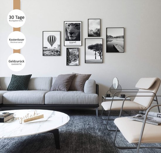 myestado Premium Poster Set Afbeeldingen als woonkamer modern ...