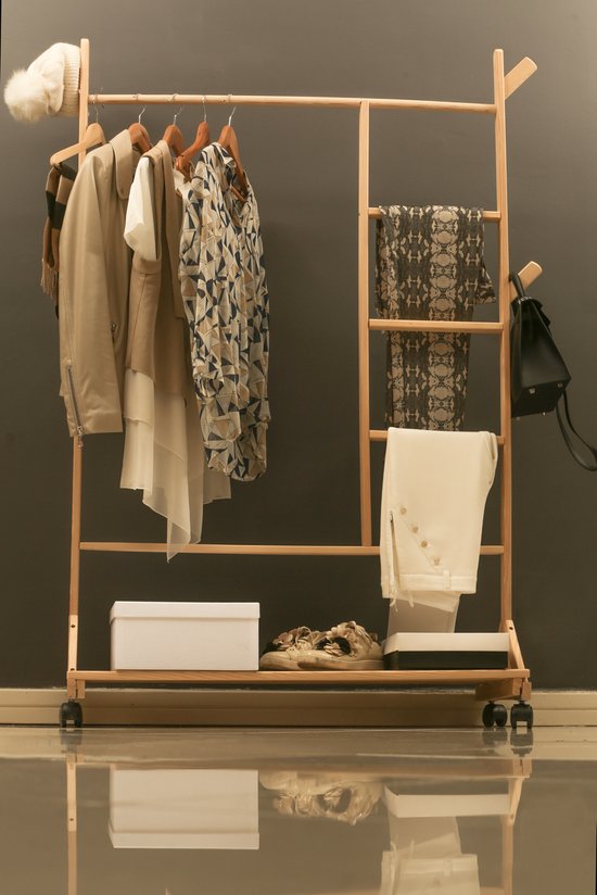 Double T Concept® Floralia Kledingrek Naturel - Bohemian Style - Mobiel ...