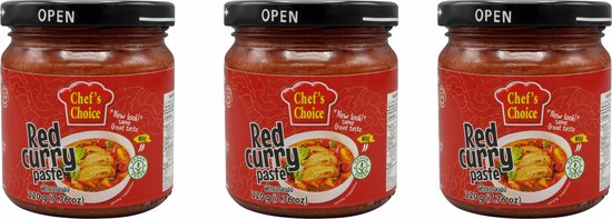 Chef's Choice® | 3 x 220 gram Rode Curry Pasta | red curry paste ...