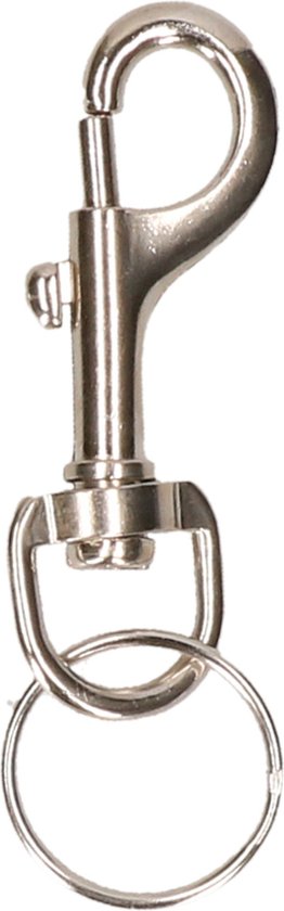 Musketonhaak sleutelhanger - 3x - metaal - 7 cm | bol