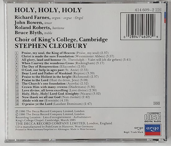 Holy, holy, holy, Richard Farnes, John Bowen, Roland Roberts, Bruce ...