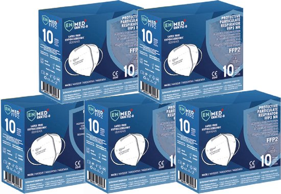 FFP2 PROTECTIVE PARTICULATE RESPIRATOR- 5 BOX - WHITE | bol.com