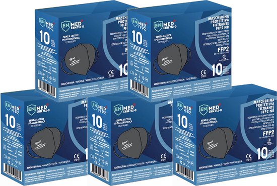 FFP2 PROTECTIVE PARTICULATE RESPIRATOR - 5 BOX- BLACK | bol.com