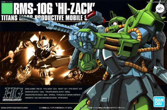 Gundam HGUC 1/144 RMS-106 Hi-Zack Titans Mass Productive Mobile Suit ...