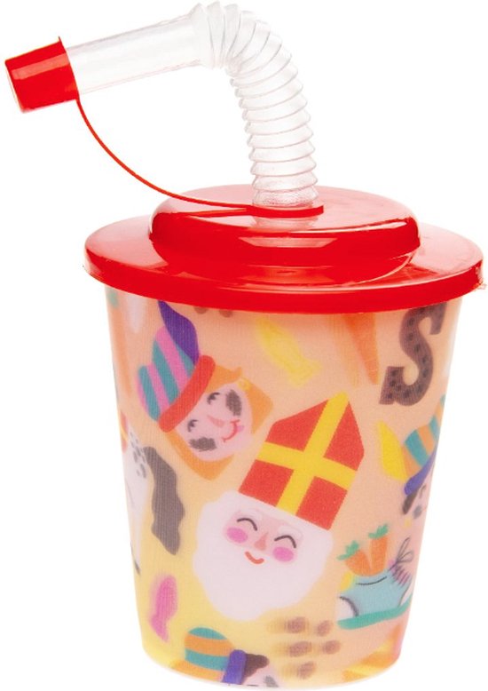 Uitdeelbekers - Sinterklaas - 12 stuks - Sint & Piet - Drinkbeker - 3D effect | bol.com
