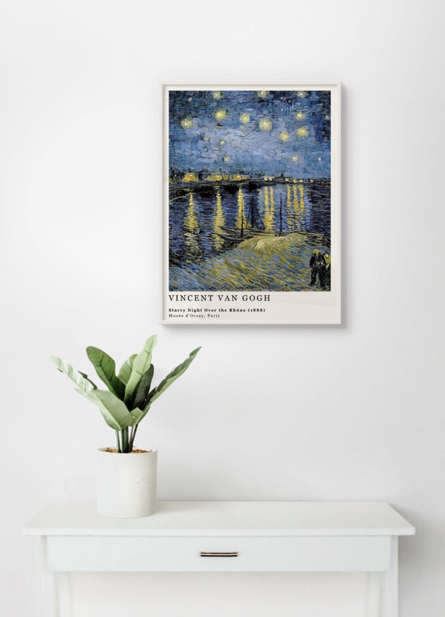 Poster Starry Night over the Rhône - Vincent Van Gogh - Large 30x40 ...