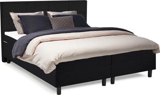 SleepProfit Modern Boxspring 140x200 vakken zwart | pocketvering matras ...