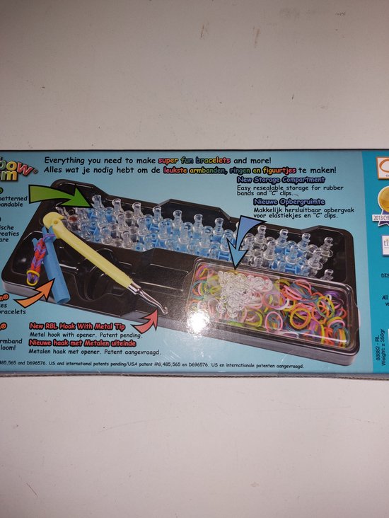Loom Armbandjes - Rainbow Loom - Monster Tail - 1200 Loom Elastiek ...