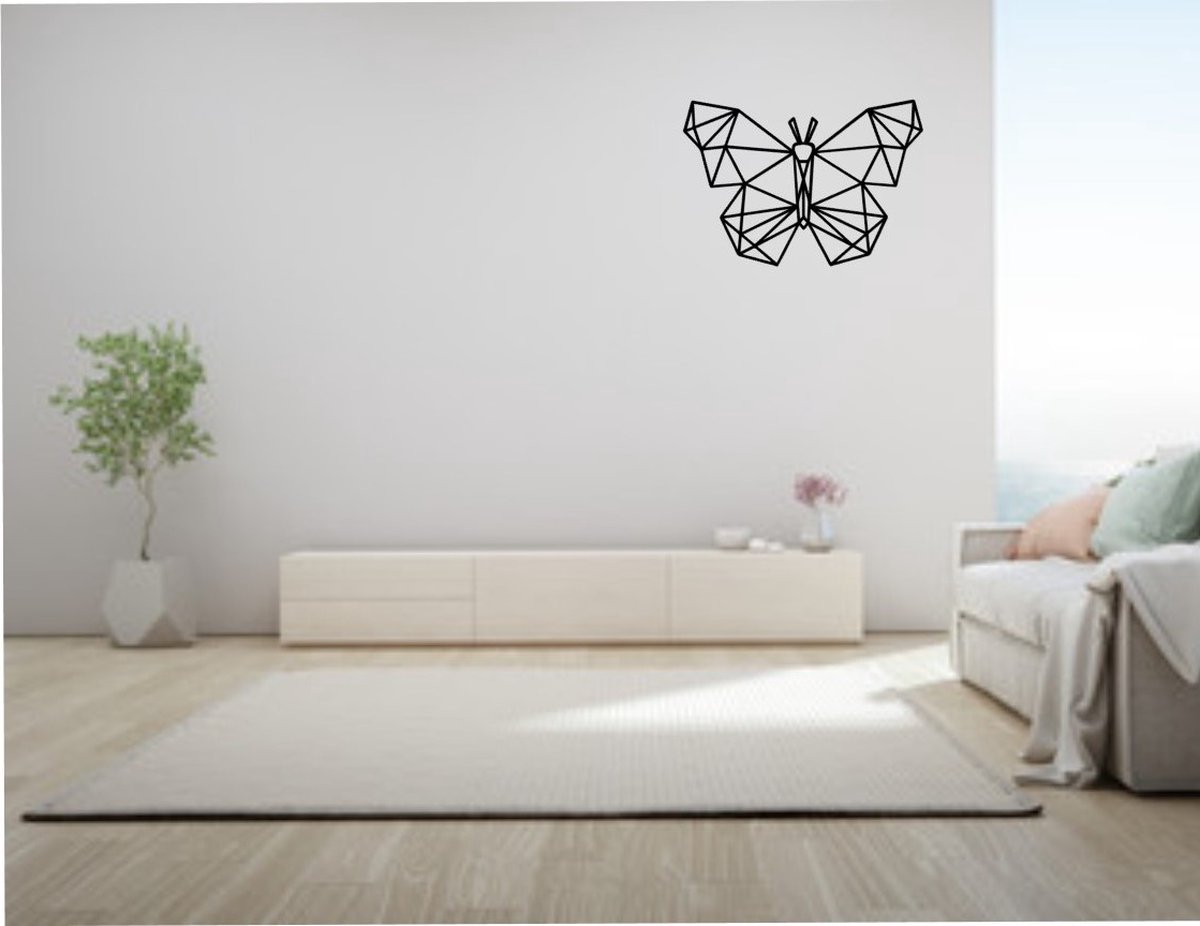 Muur - Raam sticker - Geometrische vlinder - butterfly - Decoratief ...