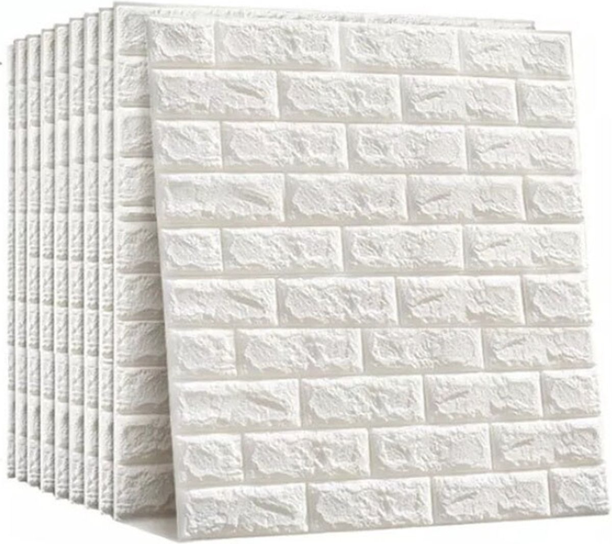 Jekkie 10 Stuks Witte Bakstenen Muursticker - Imitatie Baksteen ...