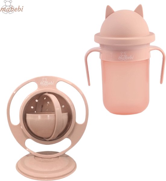 Mabebi MBB-SETR - Kinder Eet en Drinkset - Trainingsbeker en Eetbakje ...