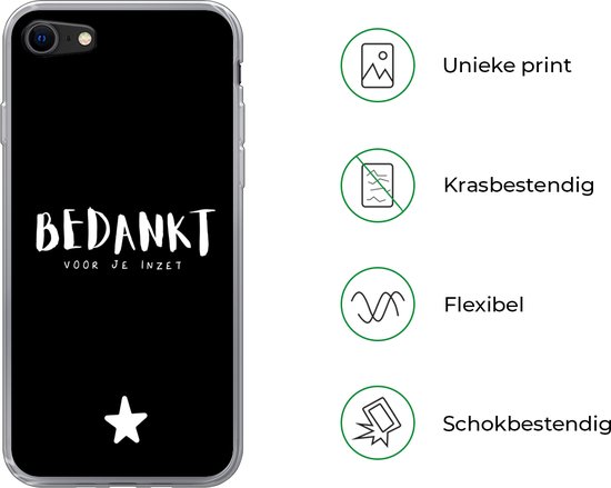 Geschikt voor iPhone 8 hoesje - Collega - Spreuken - Bedankt voor je ...
