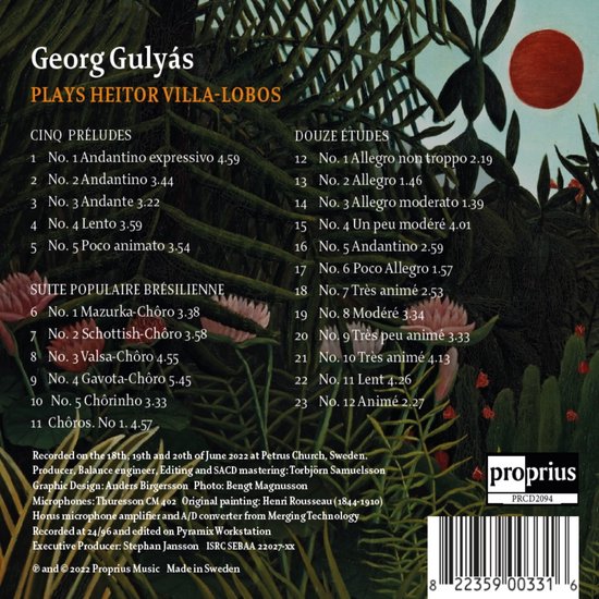 Georg Gulyás - Georg Gulyás Plays Heitor Villa-Lobos (CD), Georg Gulyas ...
