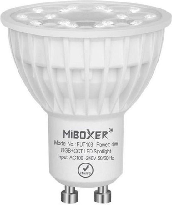 Mi-Light Mi-Boxer - (FUT103) - GU10 RGB+CCT 4W LED Spot - Alle RGB ...