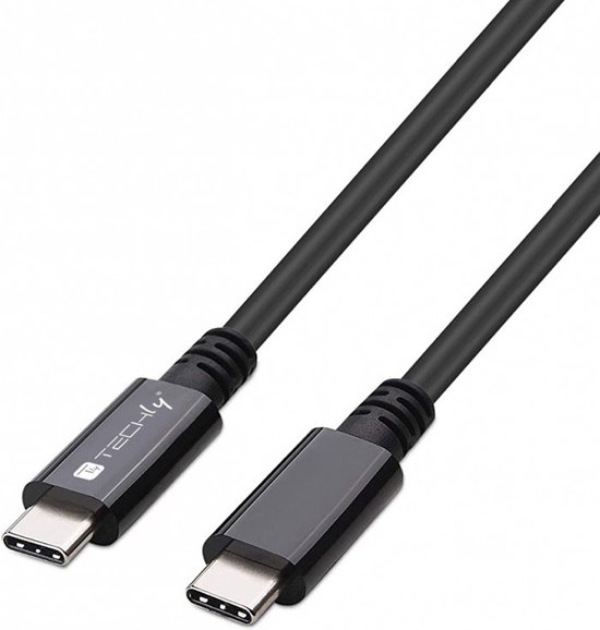 Techly 362602 USB-kabel 0,8 m USB4 Gen 3x2 USB C Zwart | bol