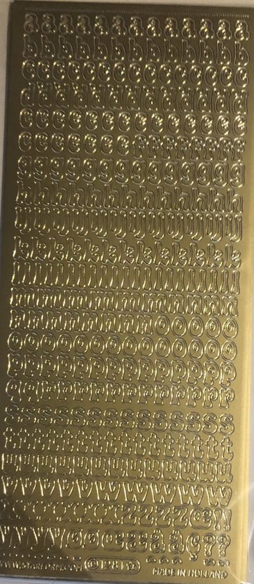 Starform-10x Stickervel-Goud-Alfabet-Kaarten maken-Scrapbook-Hobby-DIY ...