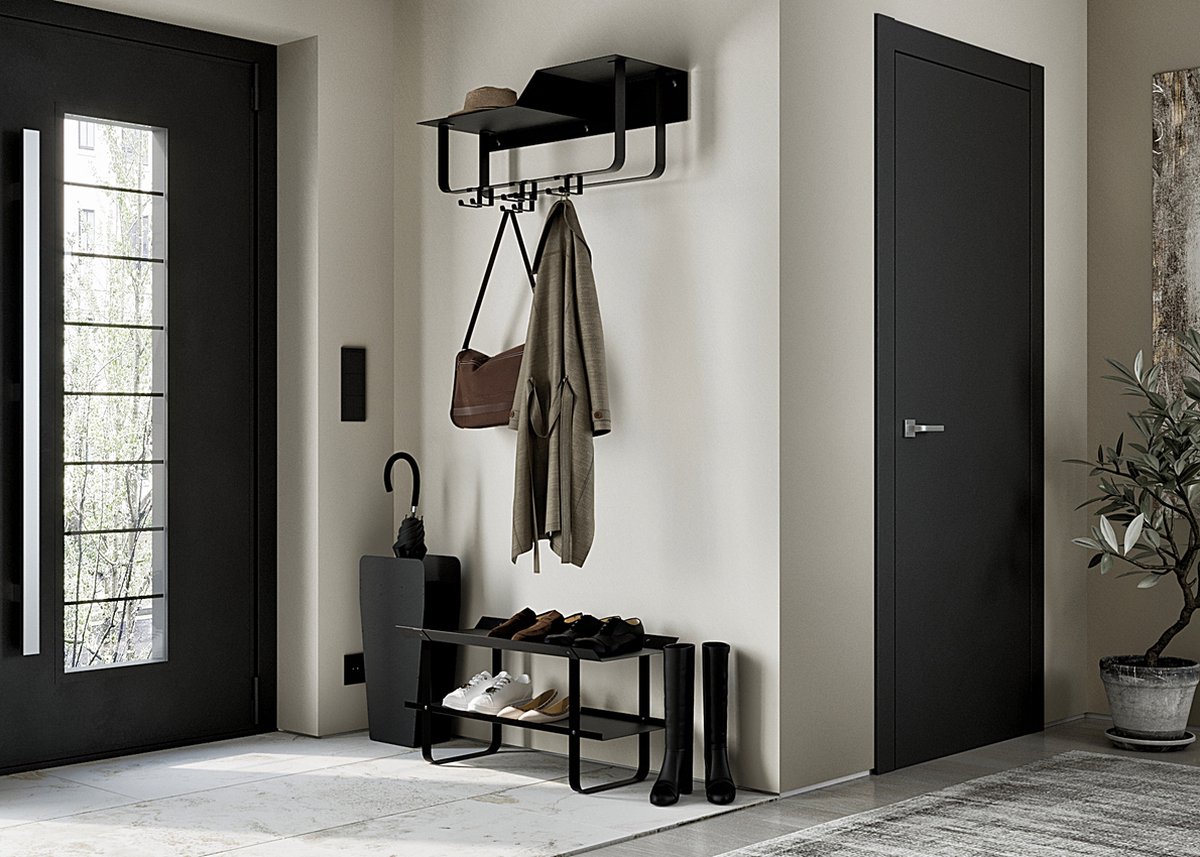 Gorillz Layer - Wandkapstok Met Hoedenplank - 8 Verschuifbare Kapstok ...