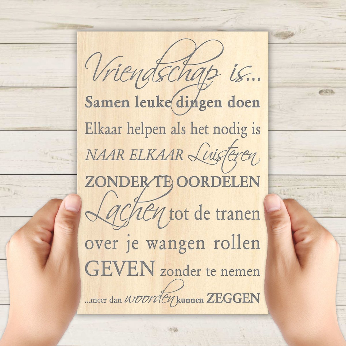 Spreukbord - Vriendschap - Hout - Vintage - Grappig - Humor - Bord ...