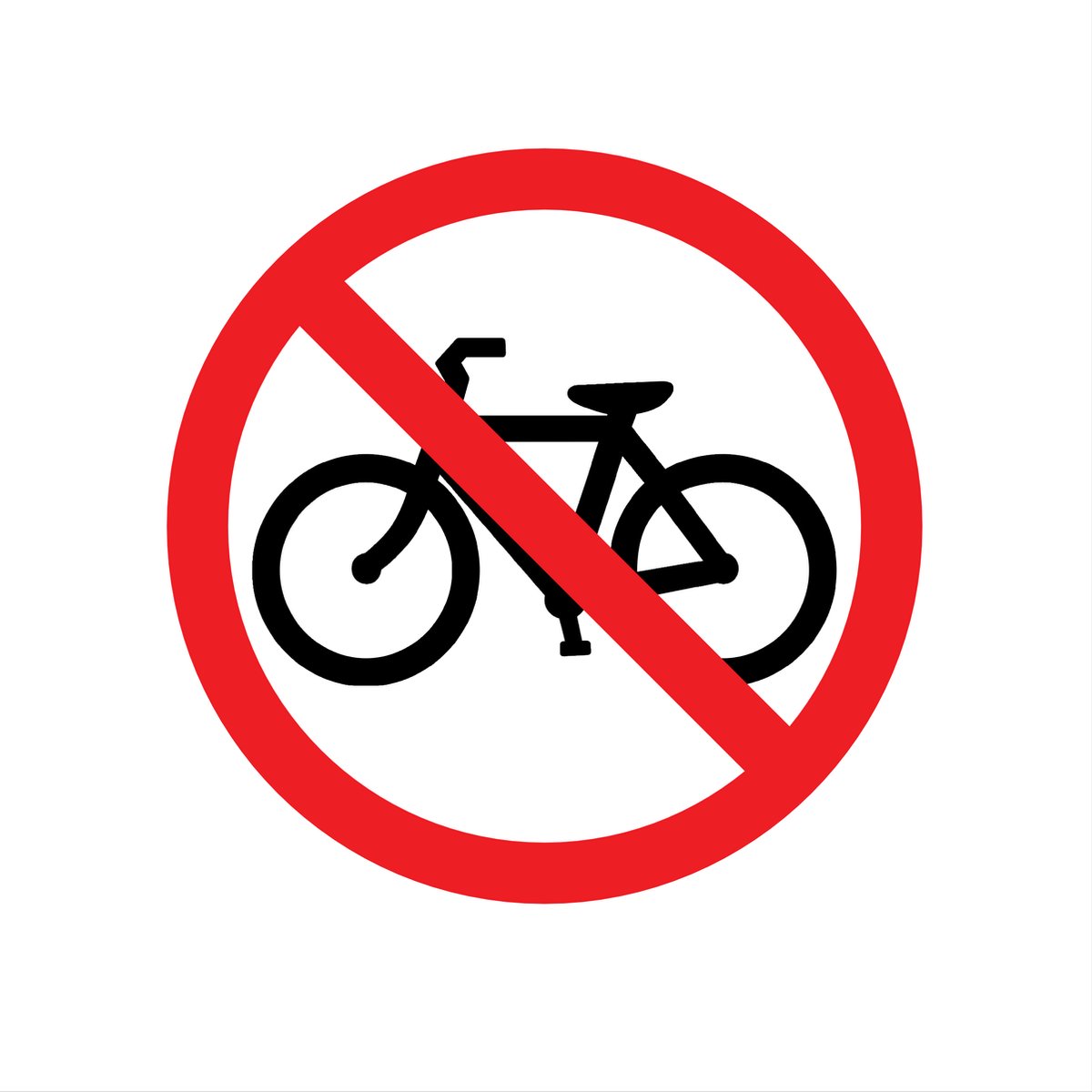 Geen fietsen plaatsen sticker - Verboden fietsen te plaatsen – Rood ...