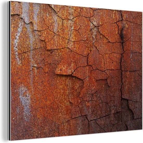 Wanddecoratie Metaal - Aluminium Schilderij Industrieel - IJzer - Roest ...