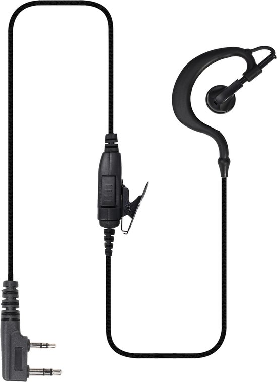 G-Shape Headset voor Kenwood Portofoons. Oa. TK-3301, TK-3401, TK-3501 ...