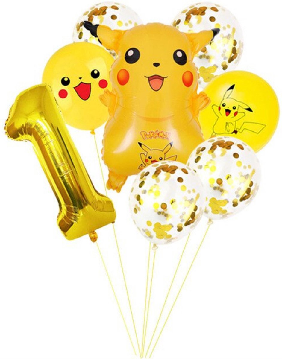 Pokemon - Pikachu verjaardag ballon - Feest versiering - 1 jaar Pokemon ...