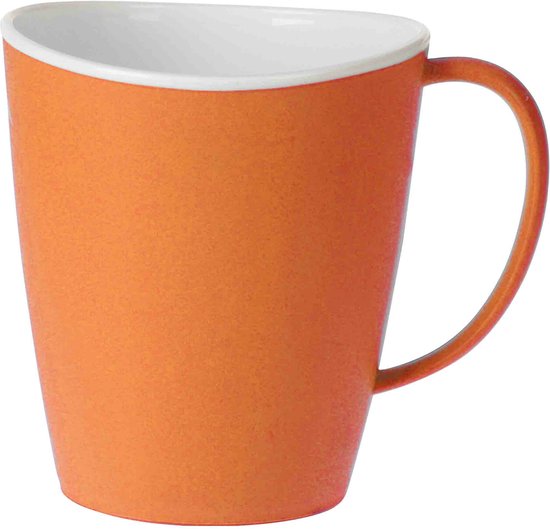 Excellent Houseware Onbreekbare drinkbeker/mok - oranje - 350 ml | bol.com