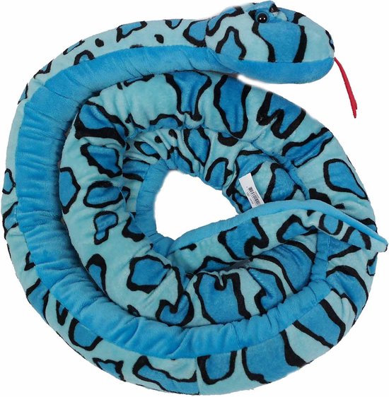 Pia Soft Toys Knuffeldier Boomslang - zachte pluche stof - blauw ...