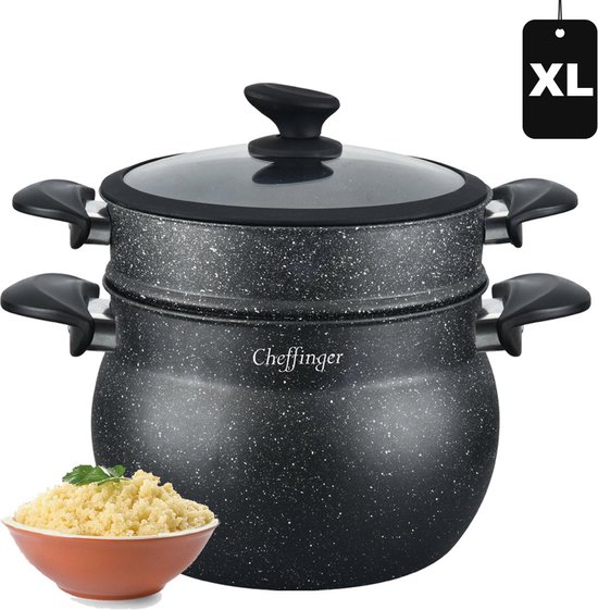 MONOO Couscous Pan - 12 Liter - Stoompan - Couscoussière - Inductie ...