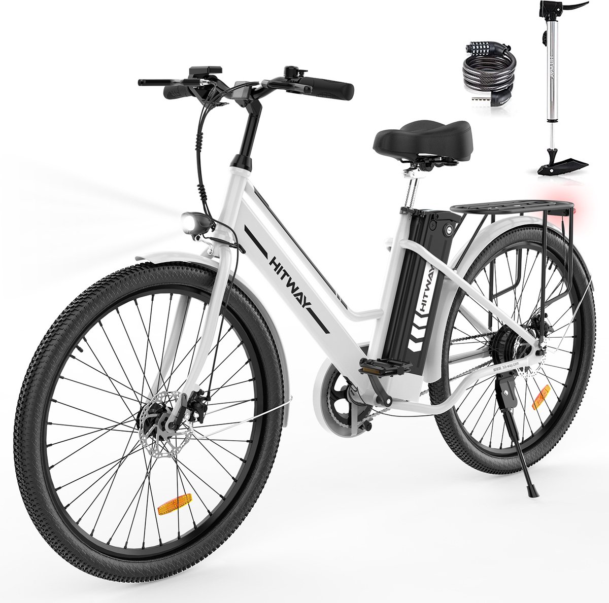 HITWAY elektrische fiets, 26 inch, 250 W motor, Li-batterij 36 V, 8.4 ...