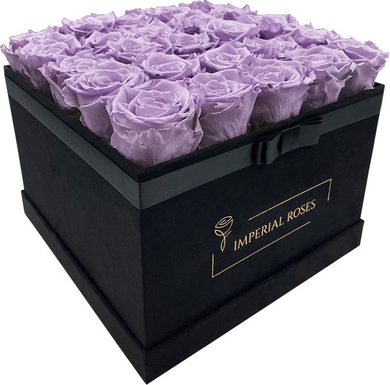 Imperial Roses - Flowerbox Longlife Rozen - Luxe Cadeau - Paarse Rozen ...