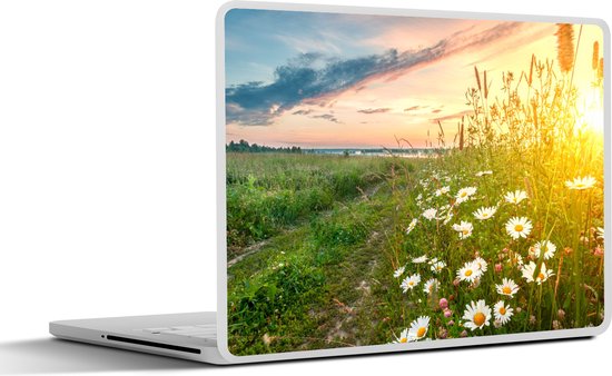 Laptop sticker - 14 inch - Bloemen - Madelief - Natuur - Zon - Horizon ...