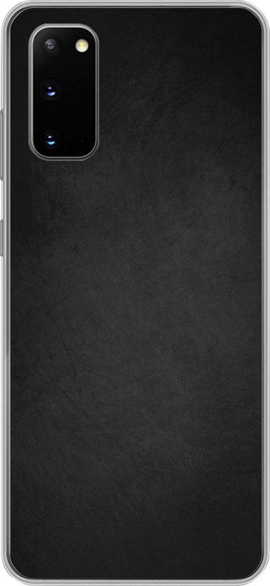 Telefoonhoesje Geschikt voor Samsung Galaxy S20 hoesje - Beton print - Zwart - Grijs -... | bol