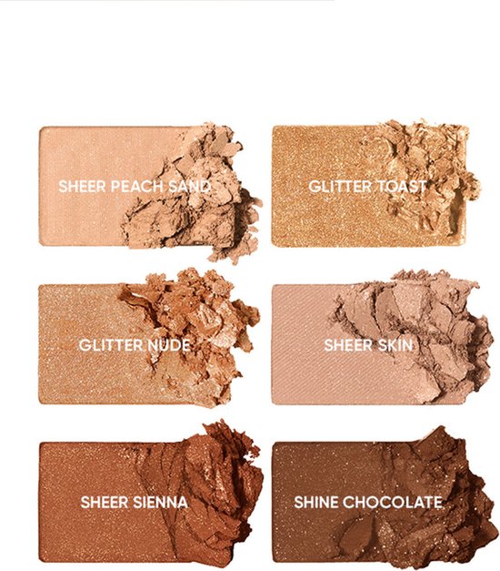 Amuse Eye Vegan Sheer Palette 03 Sheer Peach 6 kleuren | bol