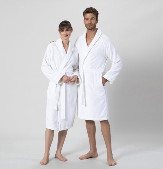 Effen unisex badjas wit | bol.com