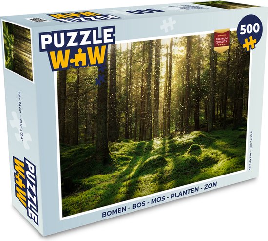 Puzzel Bomen - Bos - Mos - Planten - Zon - Natuur - Legpuzzel - Puzzel ...