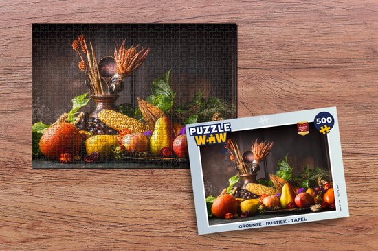Puzzel Groente - Fruit - Rustiek - Tafel - Legpuzzel - Puzzel 500 ...