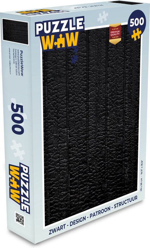 Puzzel Zwart - Design - Structuur - Lederlook - Legpuzzel - Puzzel 500 ...