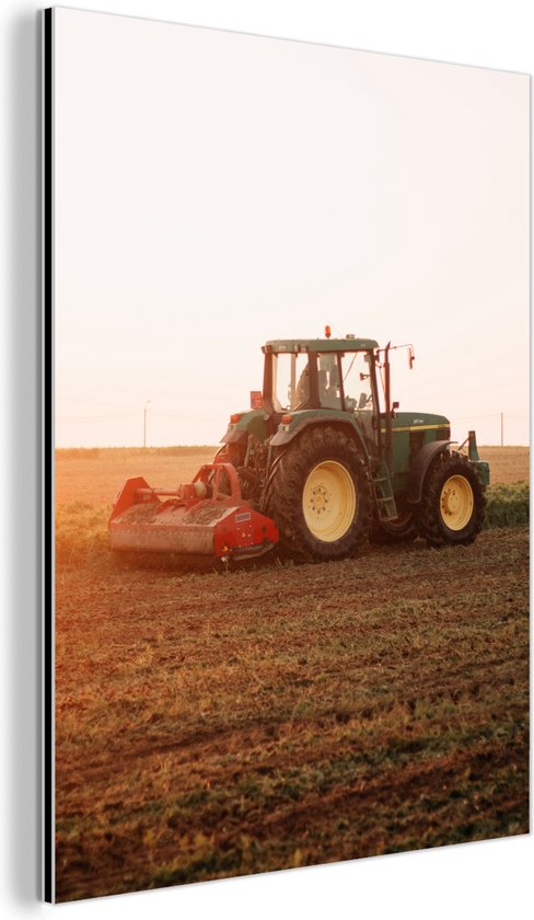 MuchoWow - Aluminium schilderij - Wanddecoratie - Trekker - Akker ...