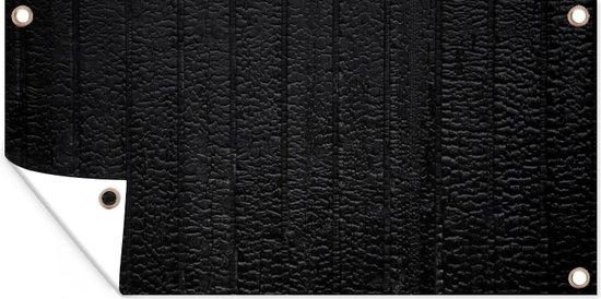 Schuttingposter Zwart - Design - Structuur - Lederlook - 200x100 cm ...