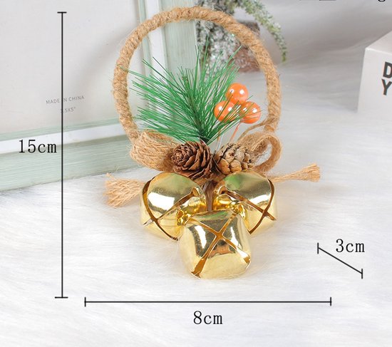 Kerstbel accessoires hanger gouden bel | bol