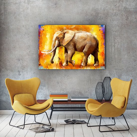 Newrap Olifant Colour - plexiglas schilderij - 70x50cm - incl ...