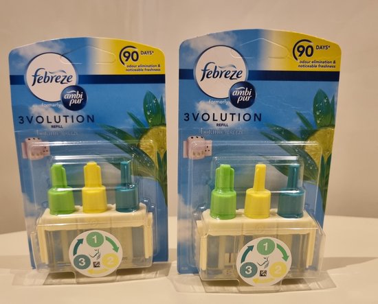 Ambi Pur Febreze 3Volution Navulling Botanic Breeze 2x 20 ml | bol.com