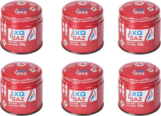 XQGaz Gas - Set van 6 gasbusjes - Propaan Butaan | bol